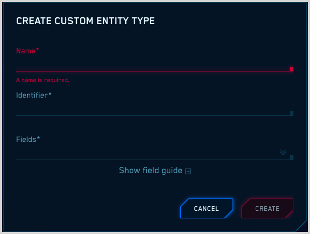 Create a Custom Entity Type | Sumo Logic Docs